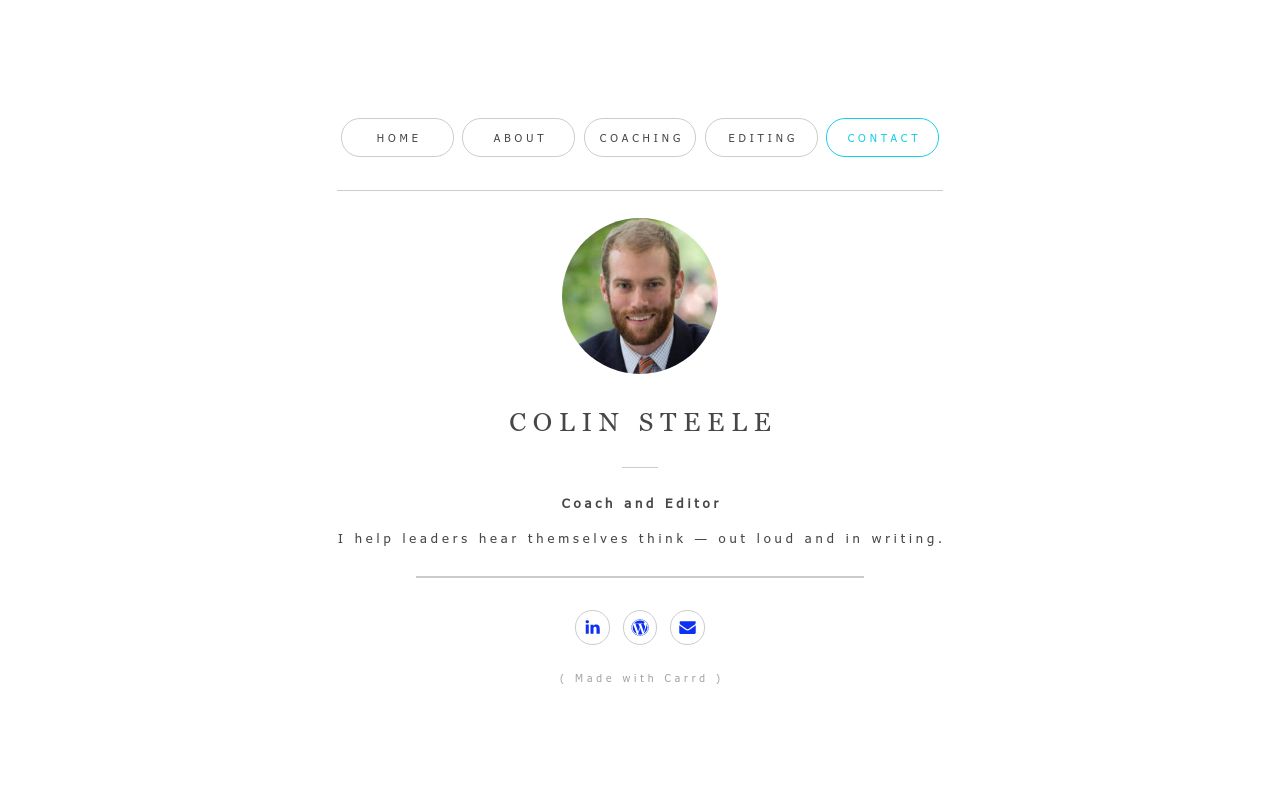 Colin Steele - Space to Think